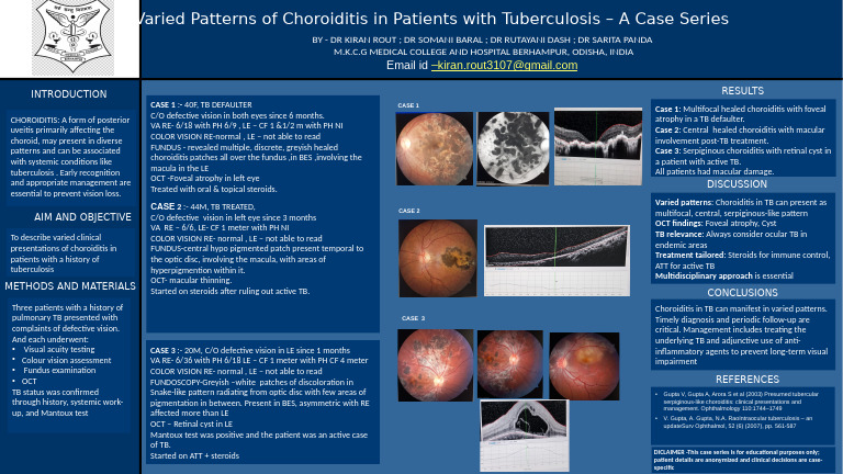 Poster Choroiditis Final 2 | PDF | Tuberculosis | Visual Acuity
