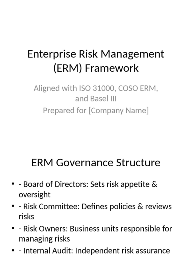 ERM Framework PPT | PDF