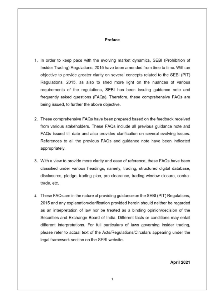 Sebi Pit Faq | PDF