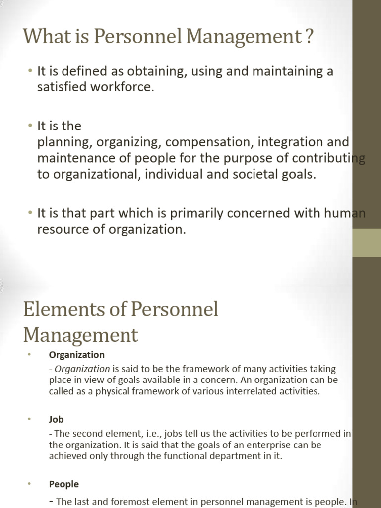 Overview of Personnel Management Functions | PDF | Recruitment | Human ...