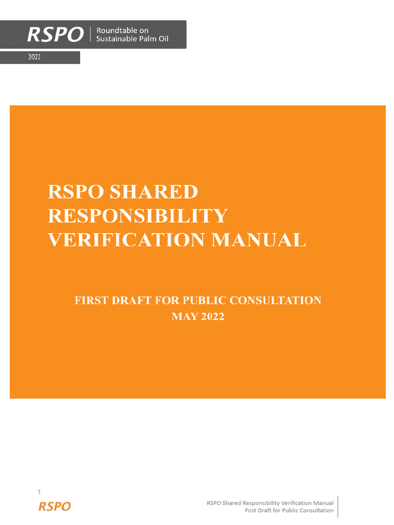 RSPO Shared Responsibility Verification Guide | PDF | Audit ...
