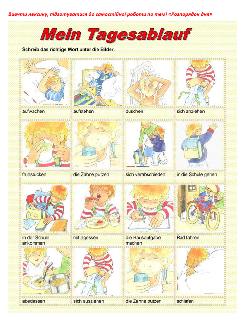 Tagesablauf 1 | PDF