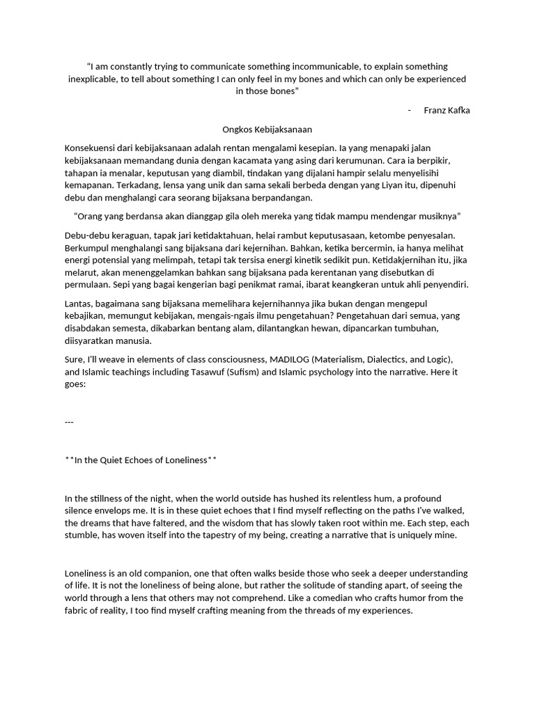 I Am Constantly Trying To Communicate Something Incommunicable | PDF ...