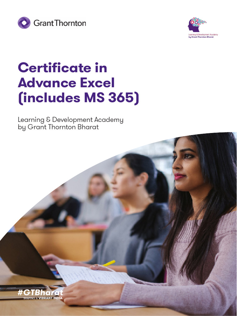 Advanced Excel Certificate Program | PDF | Microsoft Excel | Spreadsheet