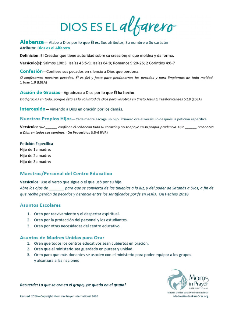 Dios Es El Alfarero | PDF