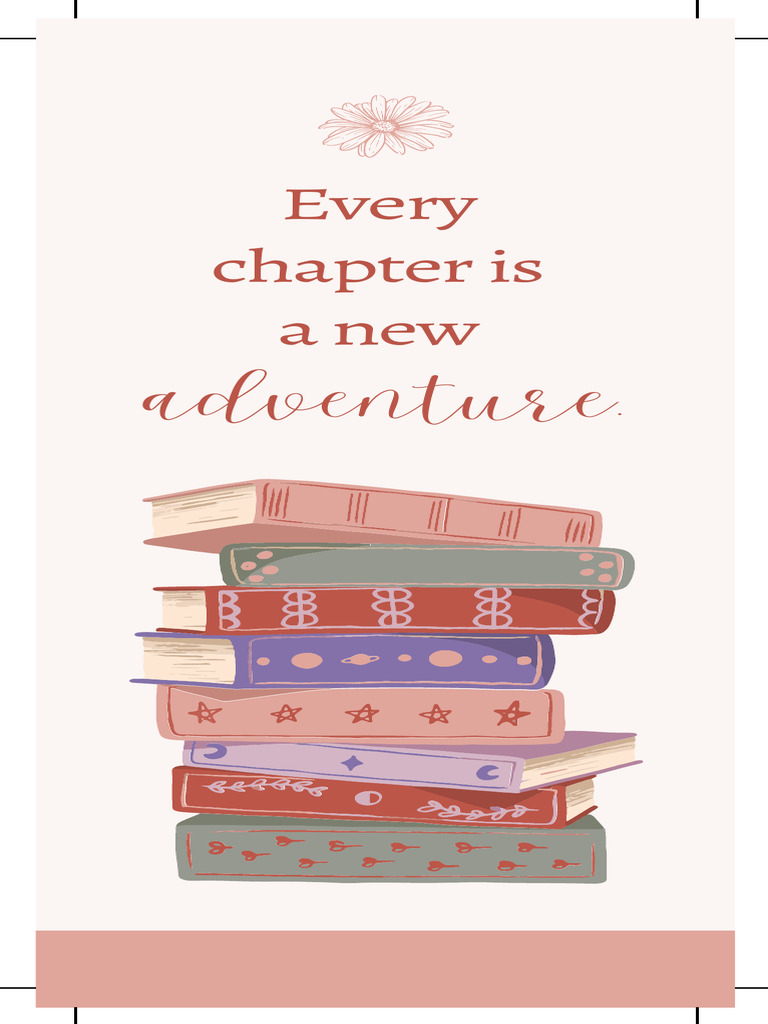 Neutral Illustrative Cute Bookmark | PDF