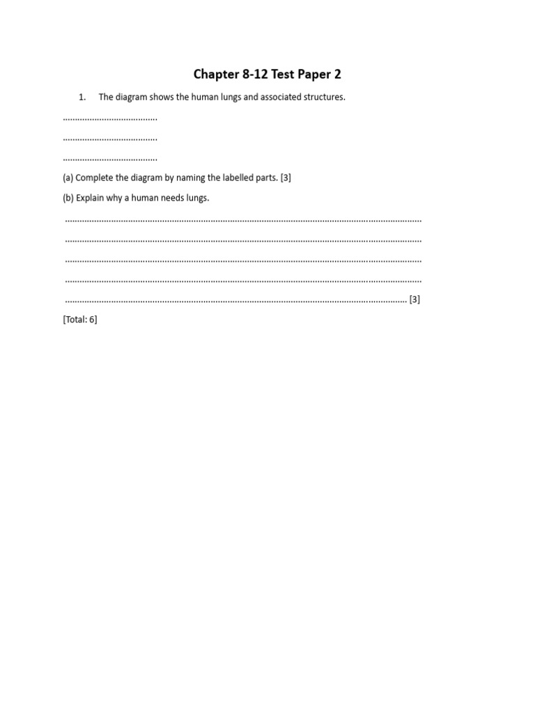 O Levels Biology Chap 8 - 14 Paper 2 | PDF