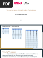 Tabela Verdade | PDF | Verdade | Matemática