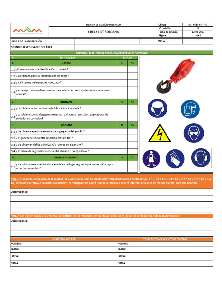 Check List Roldana | PDF