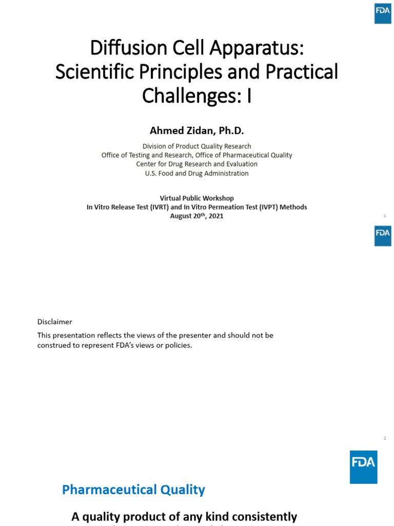 D3-1 Ahmed Zidan Diffusion Cell Apparatus Slides - Zidan - V3 - 07282021 Updated | PDF | Topical ...