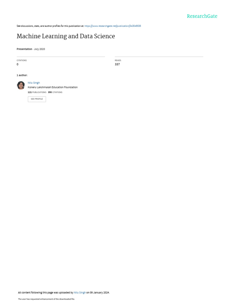 5 DataScience MachineLearning U2 L1 ML | PDF | Machine Learning ...