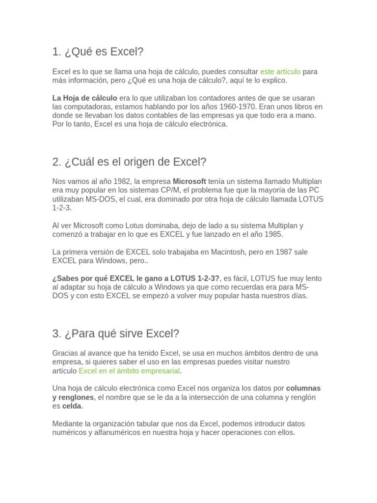 que es excel | PDF | Microsoft Excel | Software
