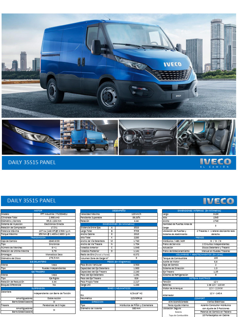 Daily 35 S15 VPanel | PDF | Eje | Vehículo de motor