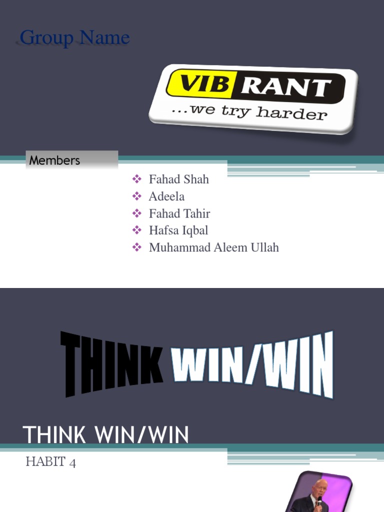 Think Win Win | PDF | Behavioural Sciences | Psychology