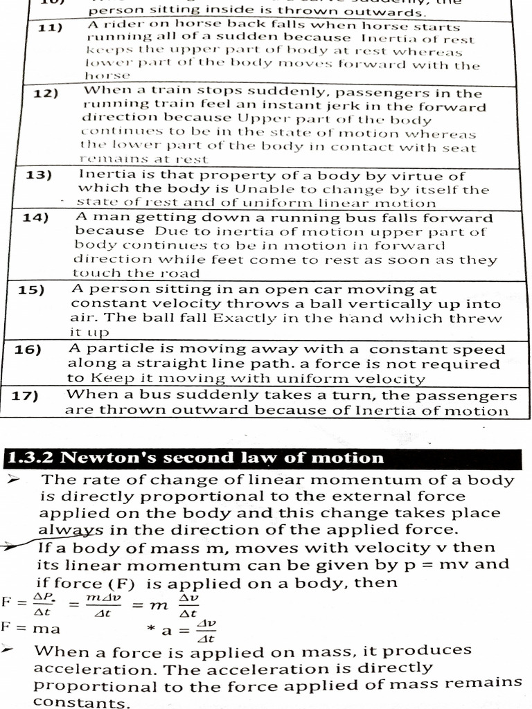 Newton Second law of motion | PDF