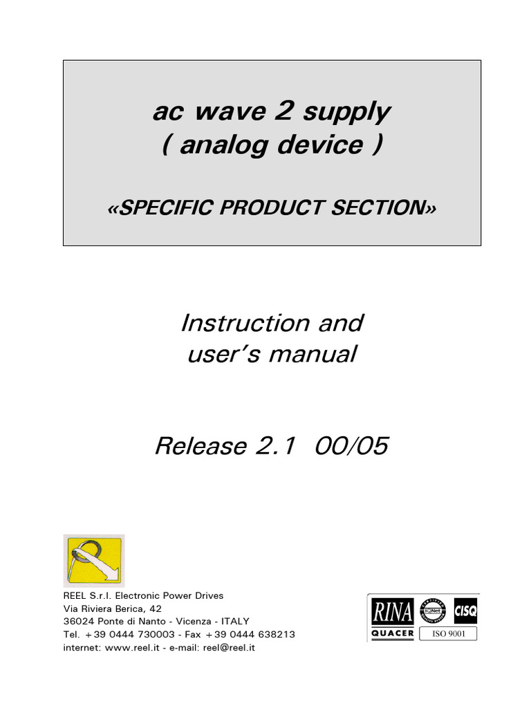 AC Wave 2 Analog Supply Manual | PDF | Rectifier | Electrical Equipment