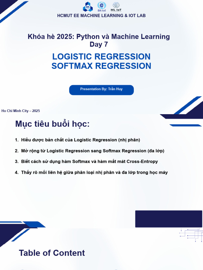 Buổi 7 - Logistic & Softmax Regression | PDF