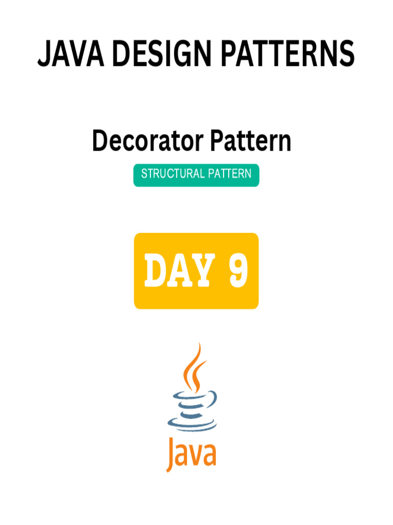Decorator Pattern Day 9 | PDF | Inheritance (Object Oriented Programming) | Class (Computer ...