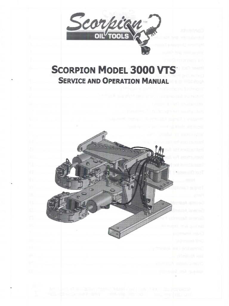 Scorpion VTS-3000 Tong Manual | PDF