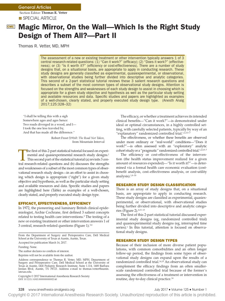 Magic Mirror, On The Wall Which Is The Right Study.49 | PDF | Cohort Study | Causality