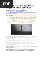 Panas Questionnaire Scale Positve Negative Affect | PDF | Cognition ...