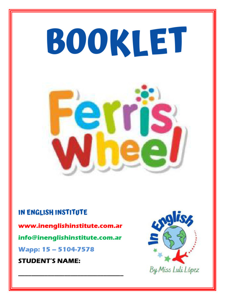 práctica extra para FERRIS WHEEL 3 booklet | PDF | Meal | Cuisine