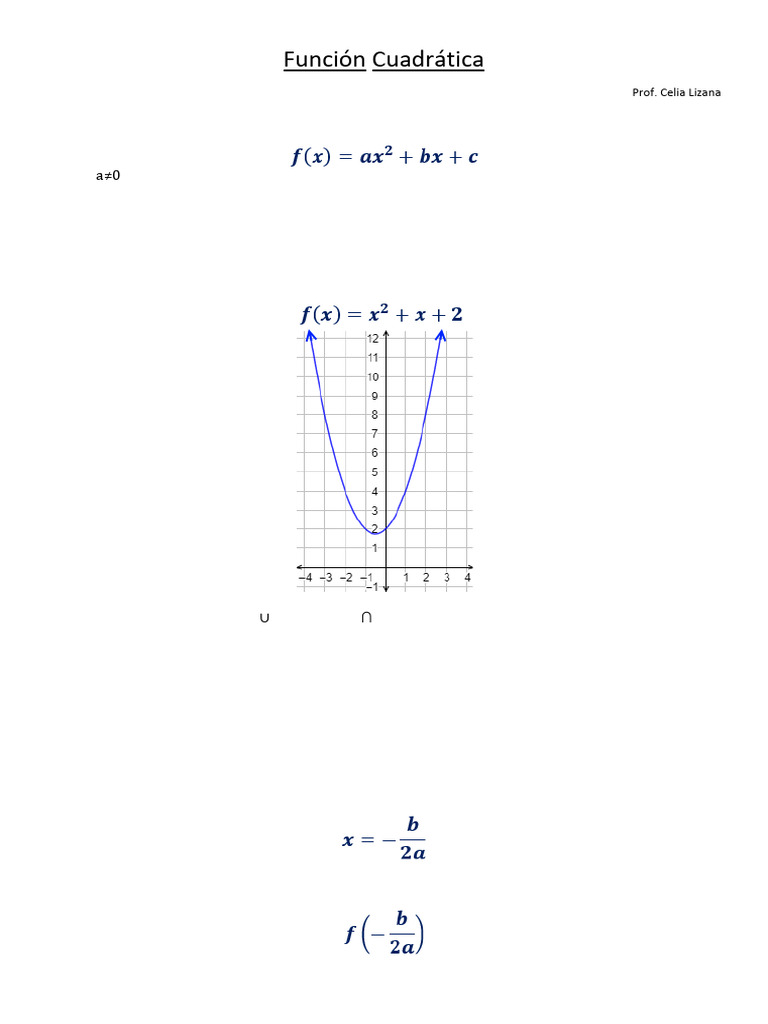 Función Cuadrática y su Vértice | PDF | Ecuación cuadrática | Sistema ...