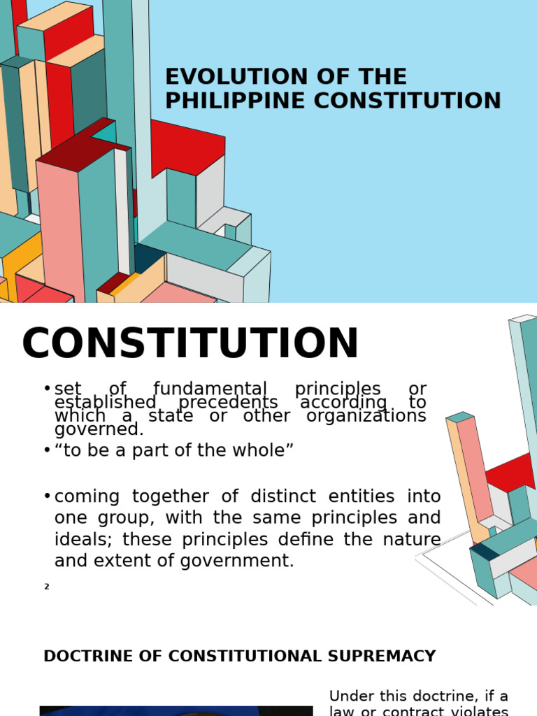 Evolution of the Philippine Constitution | PDF | President Of The ...