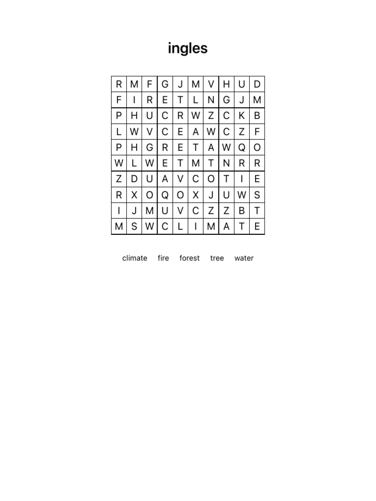 Word Search Puzzle | PDF