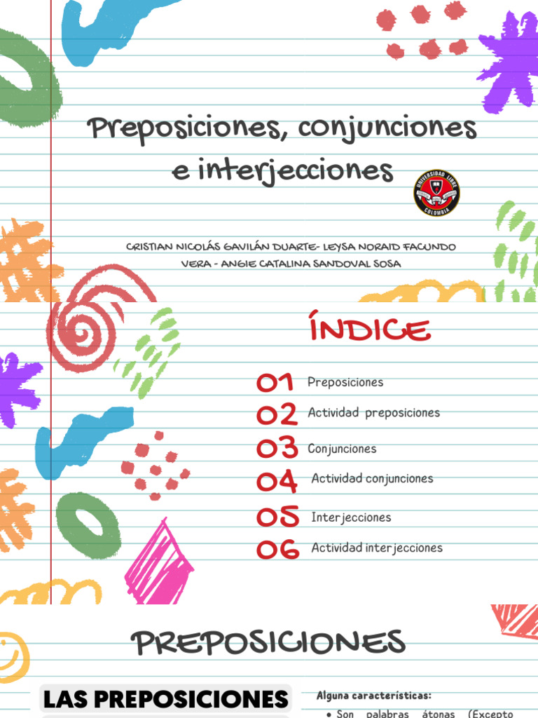 Preposiciones Conjunciones Y Locuciones Pdf Adverbio Oración