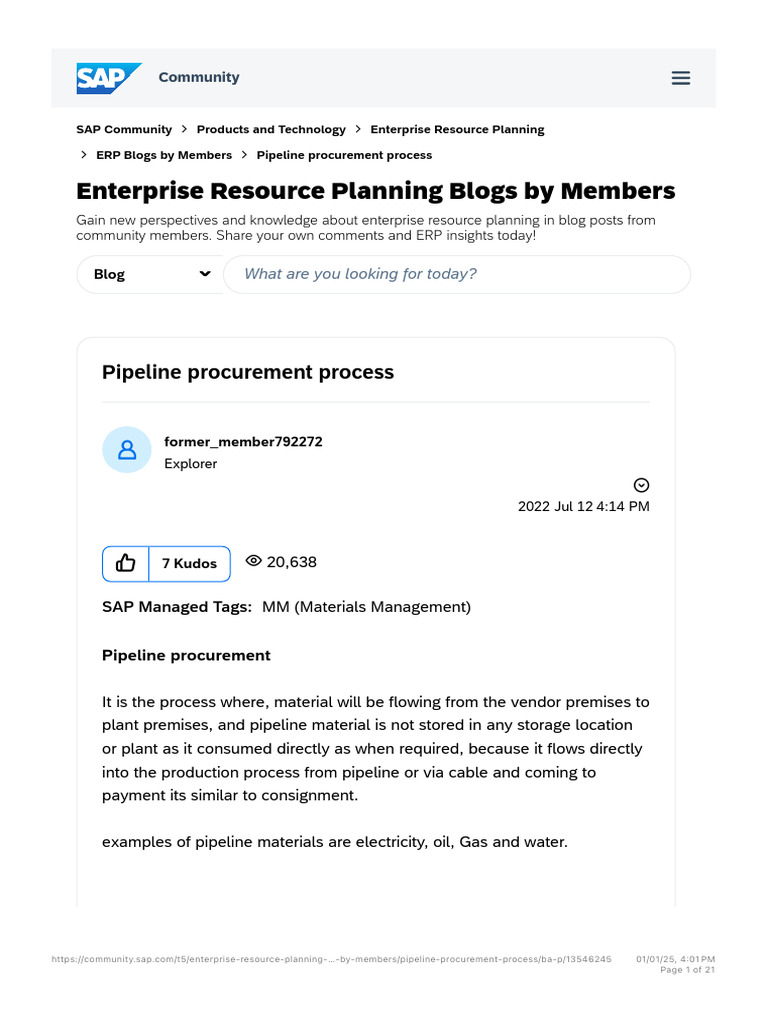 Understanding Pipeline Procurement Process | PDF | Enterprise Resource ...