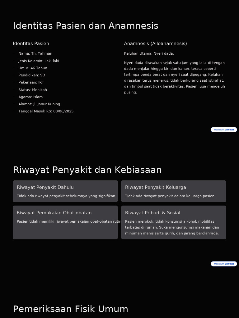 Identitas Pasien Dan Anamnesis | PDF