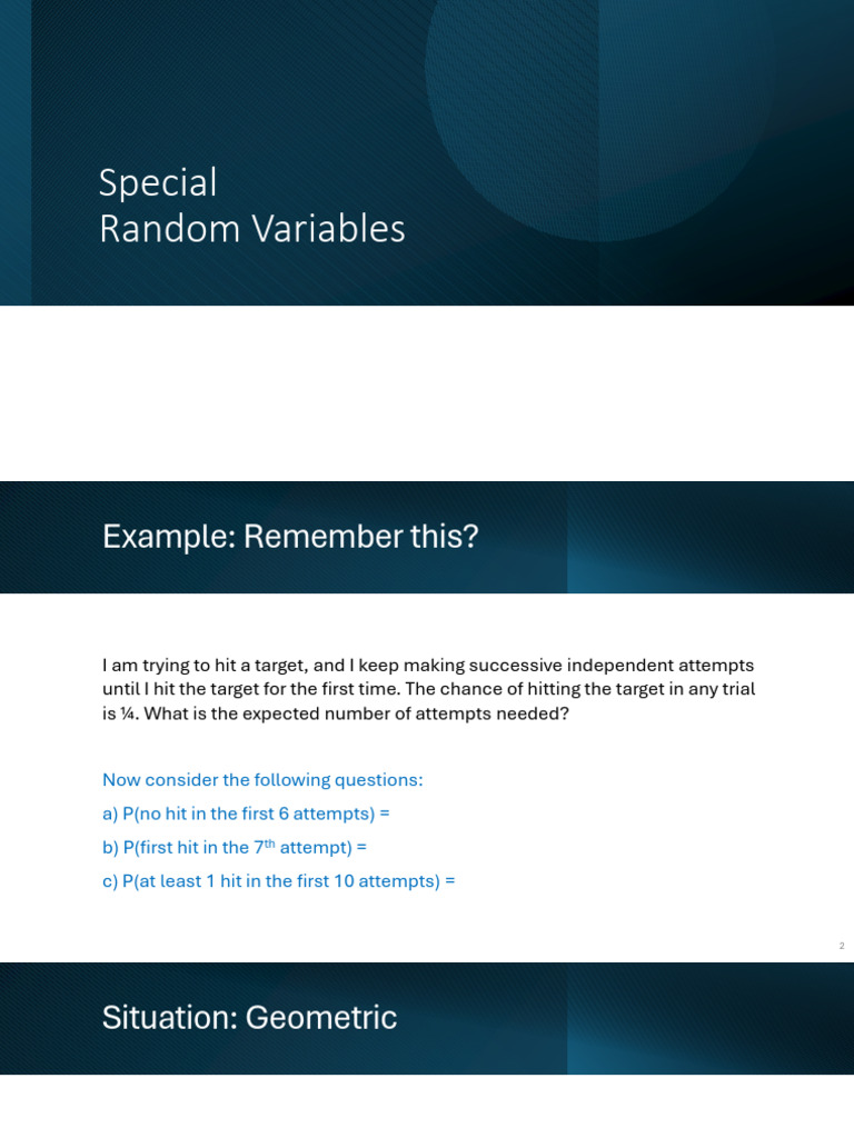 Geometric and Binomial Distributions Explained | PDF | Probability ...