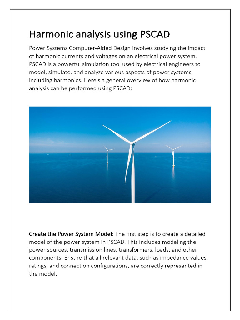 Harmonic Analysis Using PSCAD | PDF | Distortion | Computer Engineering