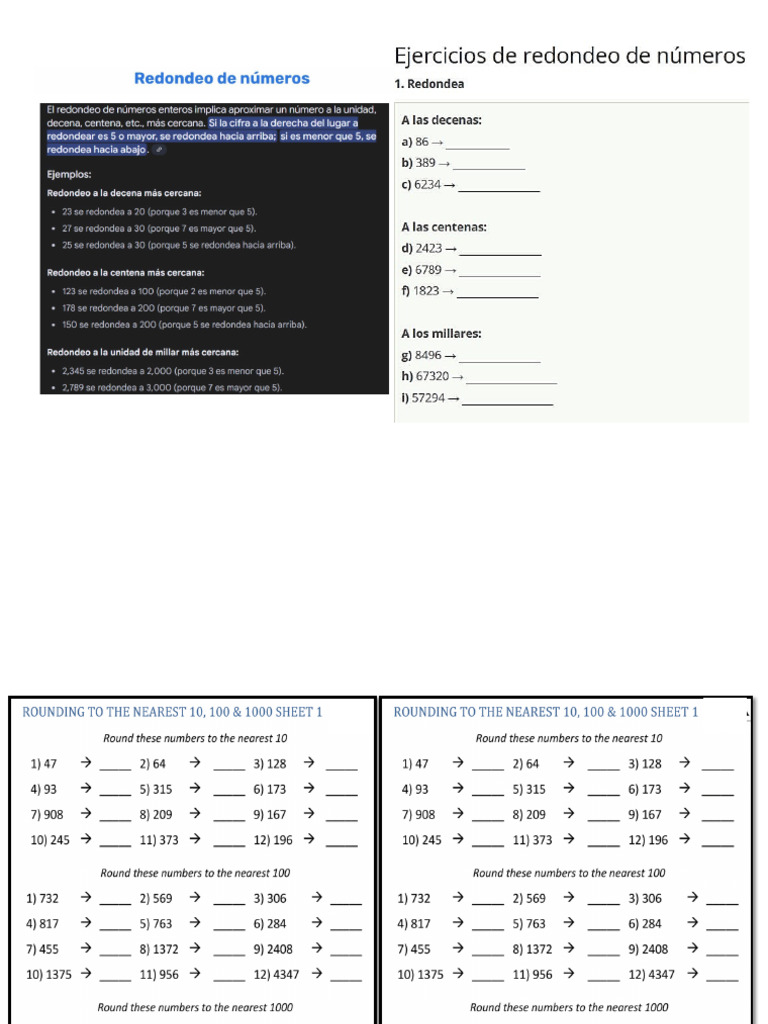 Rounding Whole Numbers | PDF