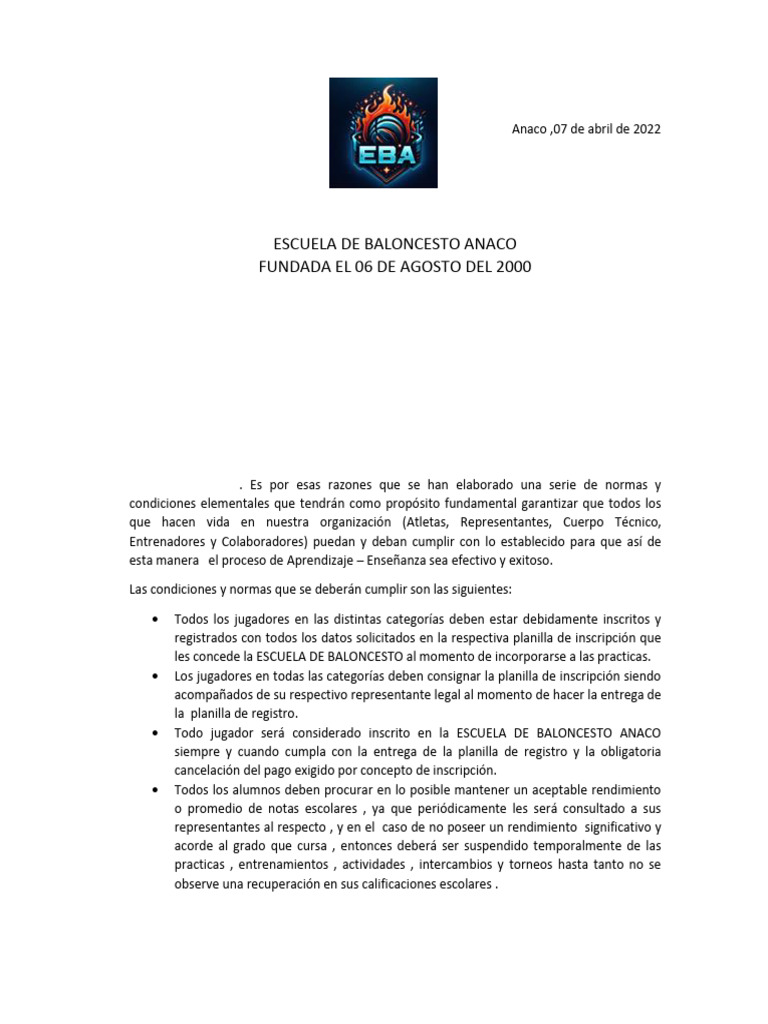 Normas de La EBA | PDF | Escuelas