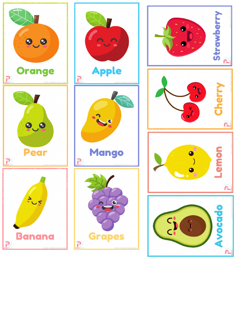 Memory Game Fruits | PDF