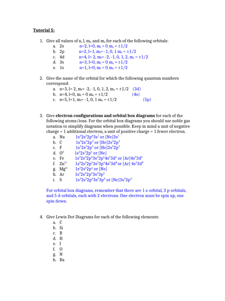 Quantum Numbers and Electron Configurations Guide | PDF