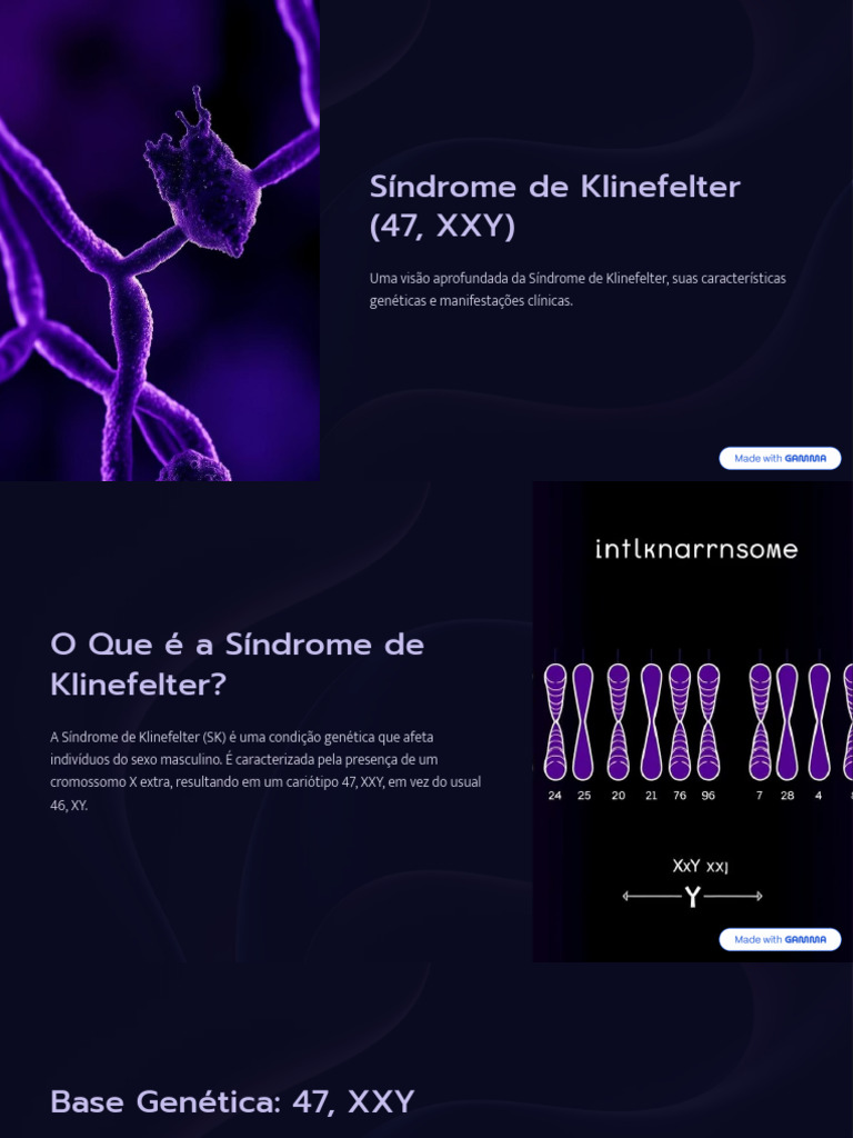 Síndrome de Klinefelter: 47, XXY Explicada | PDF