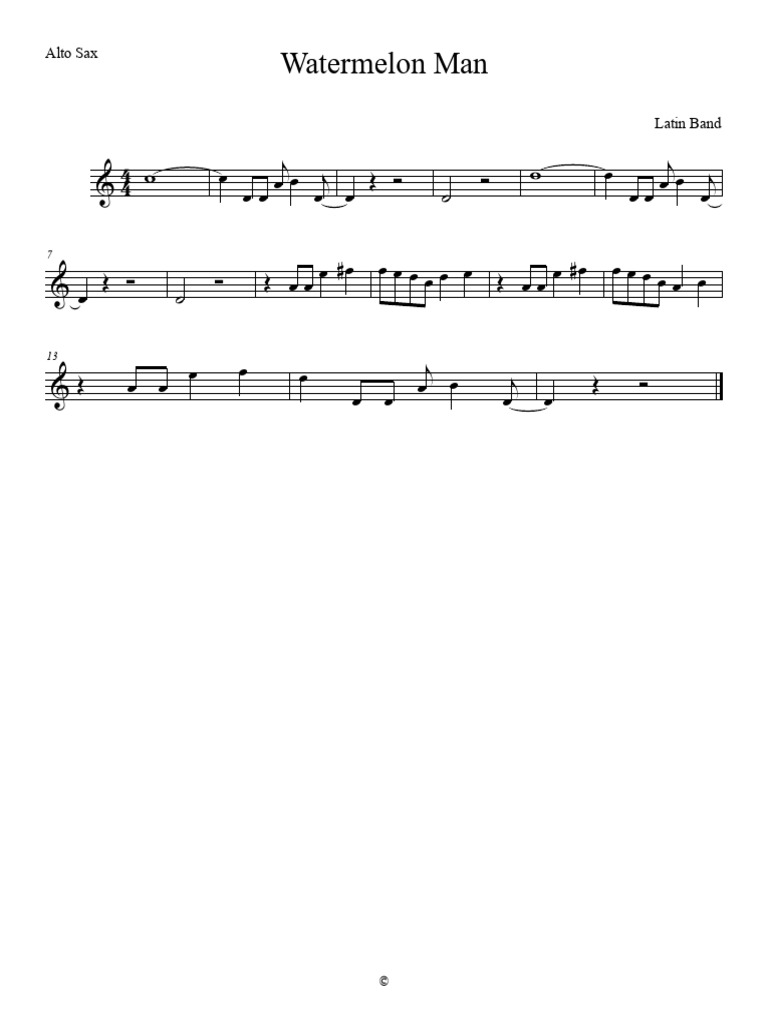 1 Watermelon Man Saxo Alto | PDF