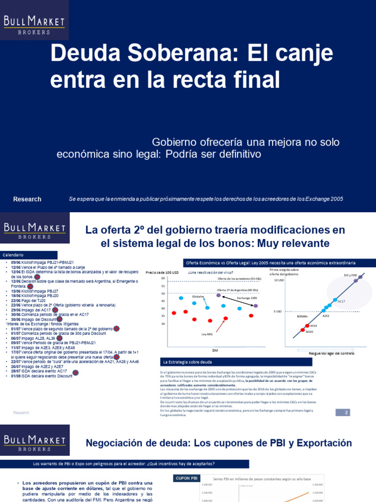 Deuda - Soberana en USD - Recta Final para Una Propuesta Final - 1106 ...
