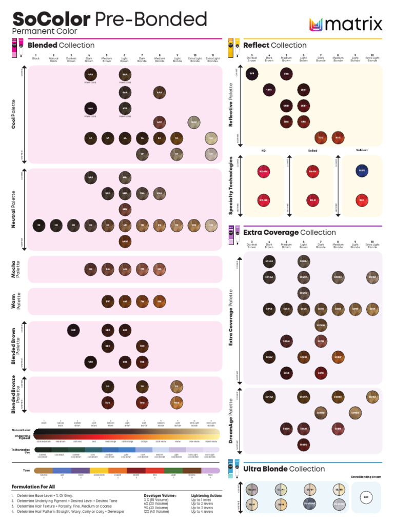 Matrix SoColor Shade Chart Overview | PDF | Vision | Visual Perception