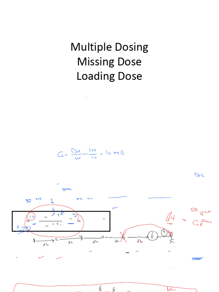 Missing Dose and Loading Dose Examples 1 | PDF | Chemistry | Dose (Biochemistry)