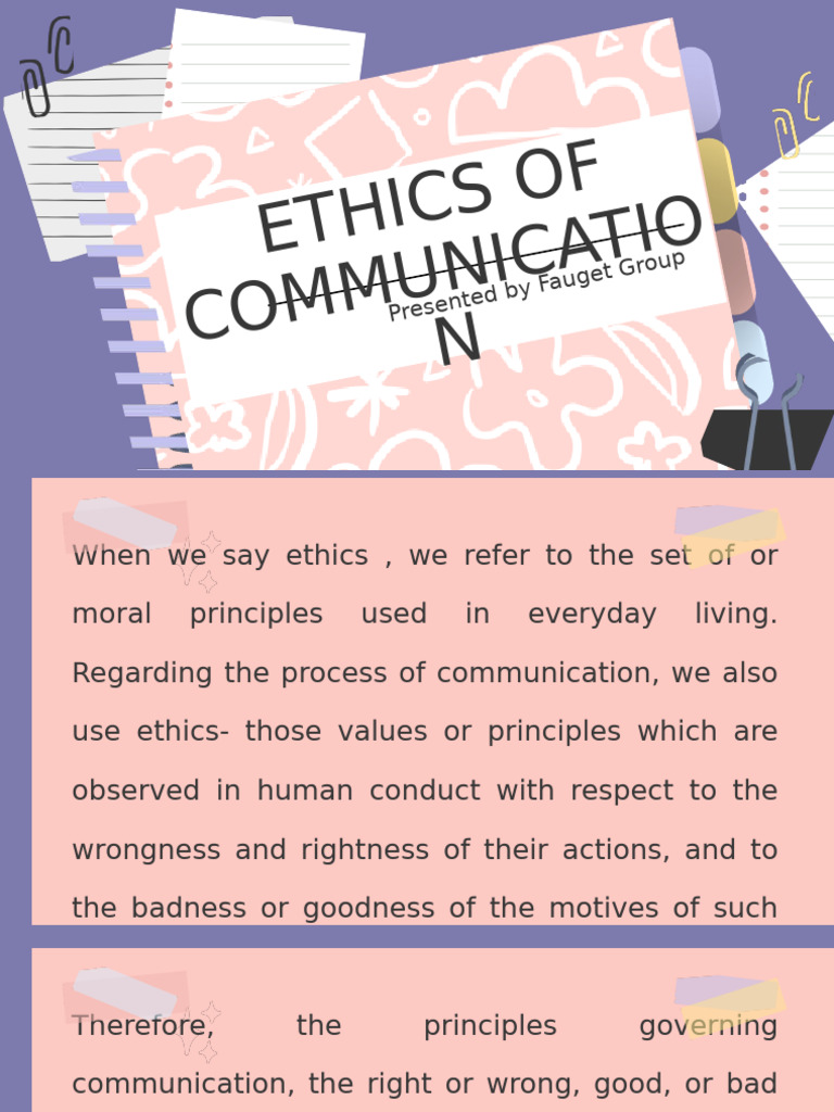 Communication Ethics Explained | PDF | Psychological Concepts | Psychology