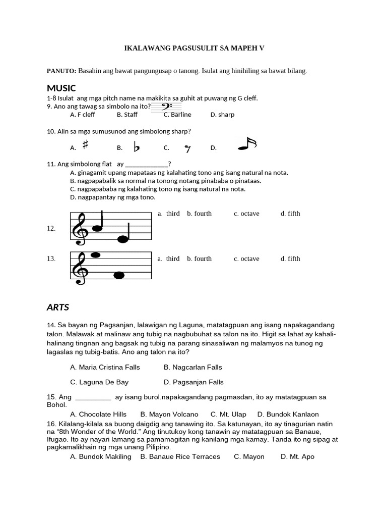 Mapeh 5 | PDF