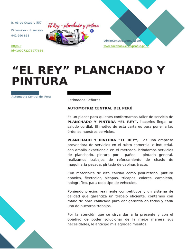 Carta Presentacion EL REY | PDF
