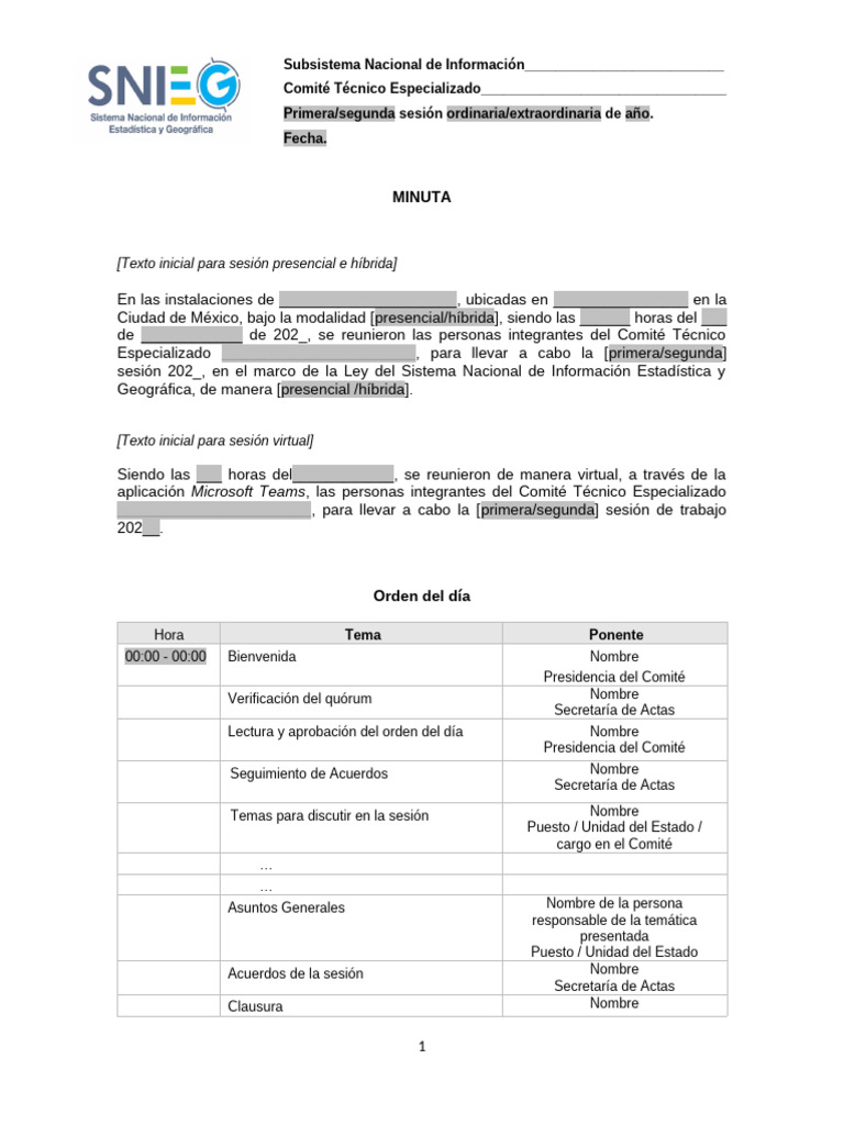 Formato-Minuta Cte | PDF