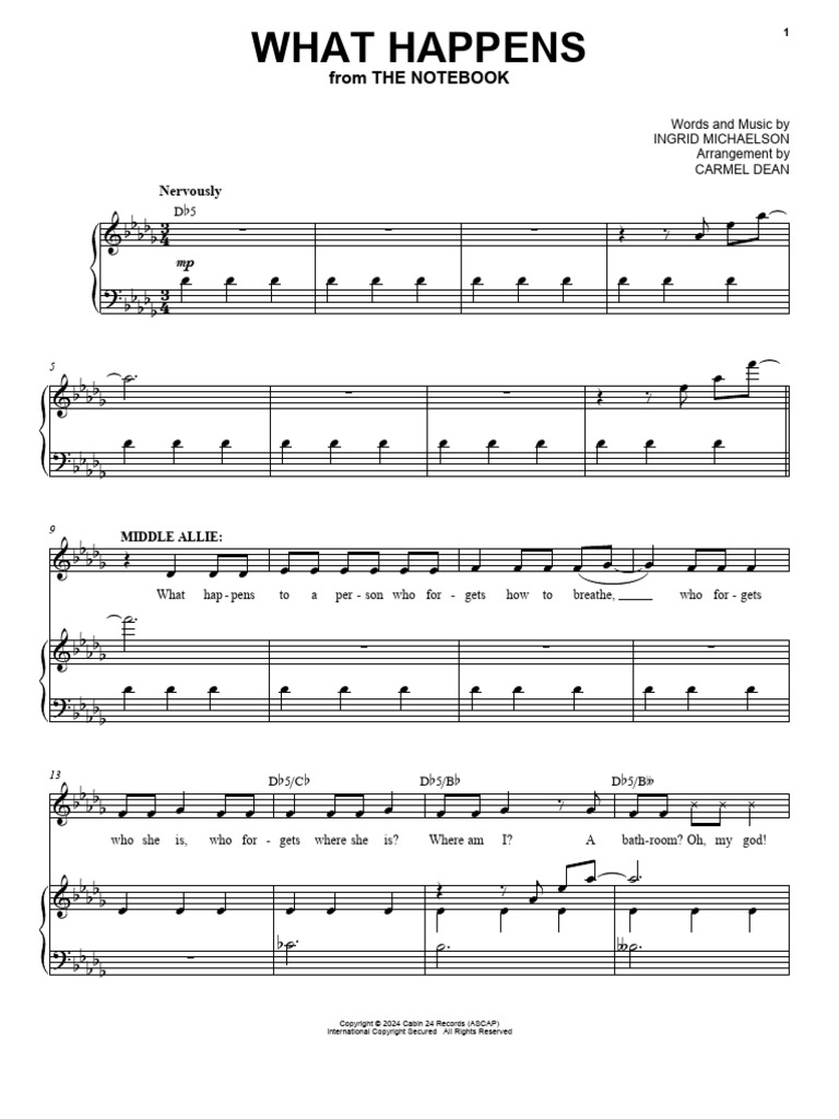 What Happens - The Notebook Lyrics | PDF