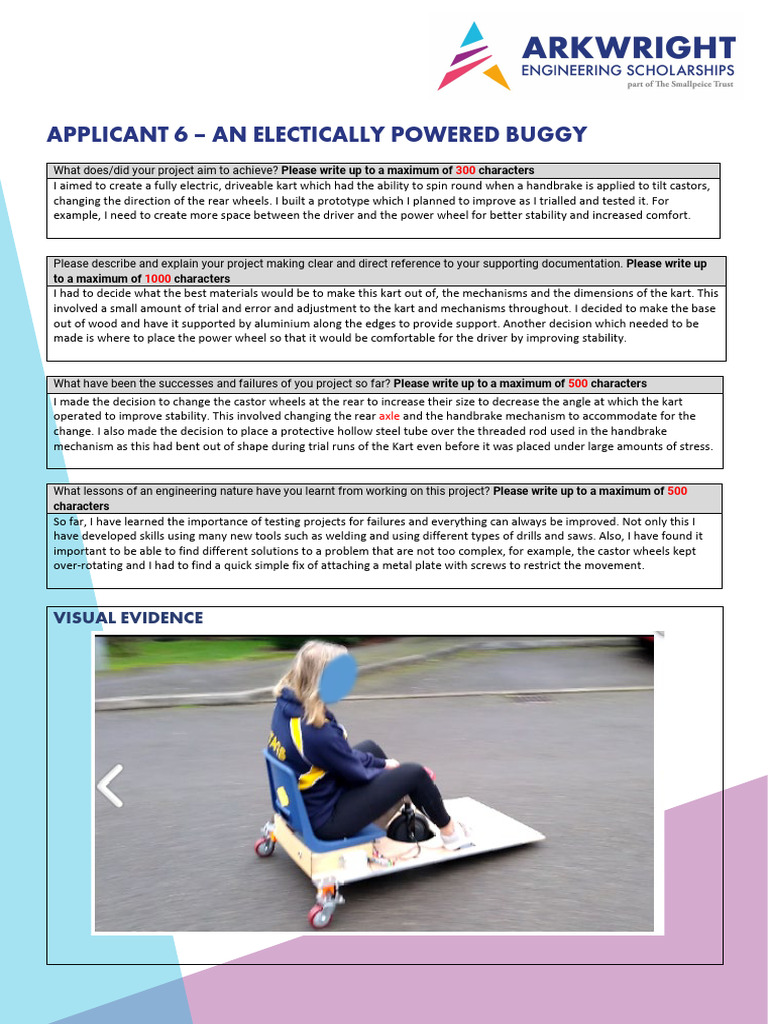 Exemplar Projects 6 Electric Buggy | PDF | Mechanical Engineering