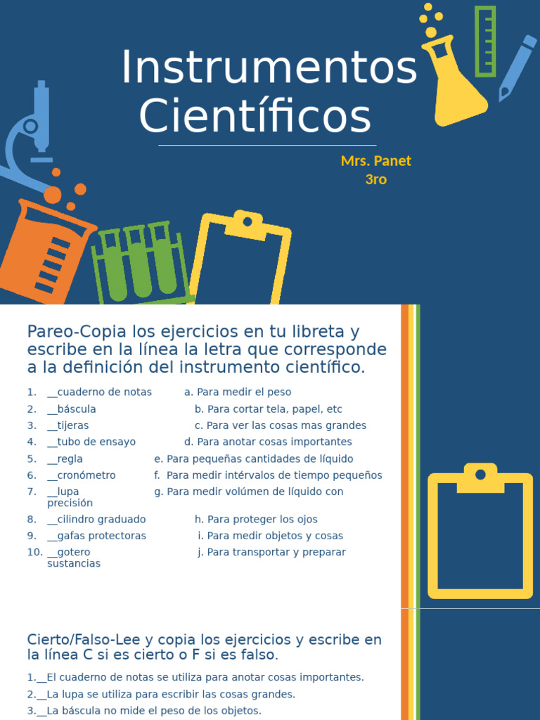 Instrumentos Científicos para Estudiantes | PDF